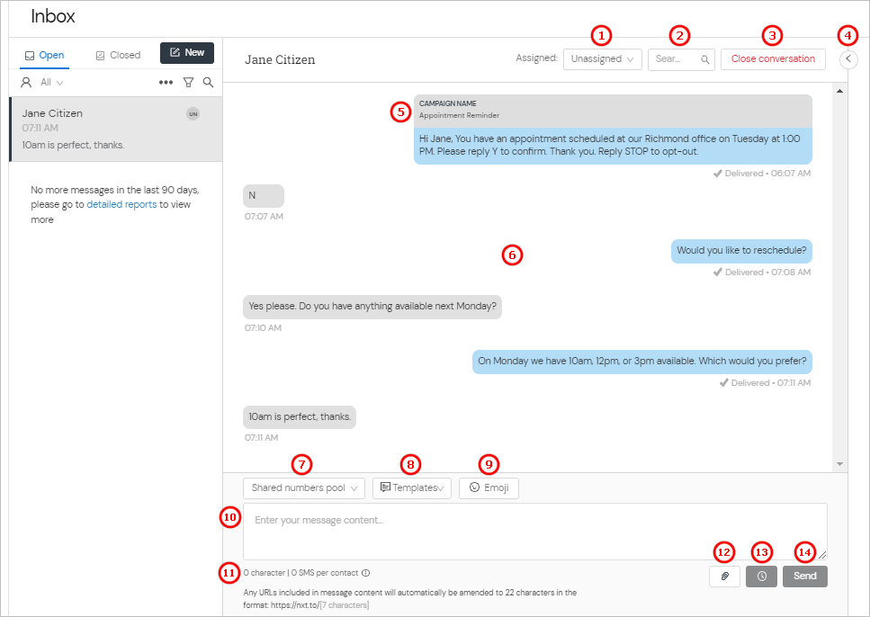 Inbox – Sinch MessageMedia