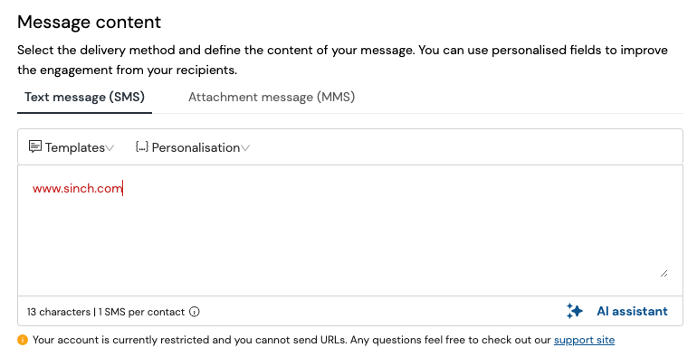 Account Verification – Sinch MessageMedia