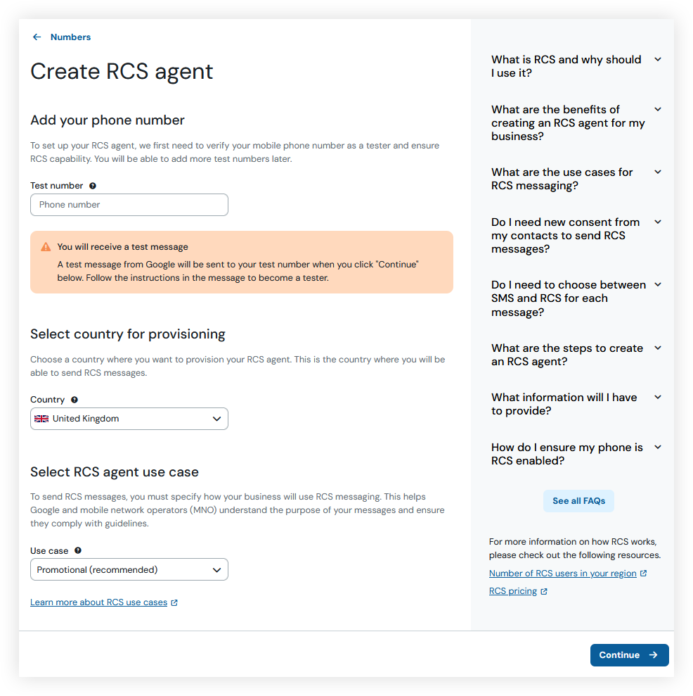 How to connect RCS to my hub account – Sinch MessageMedia