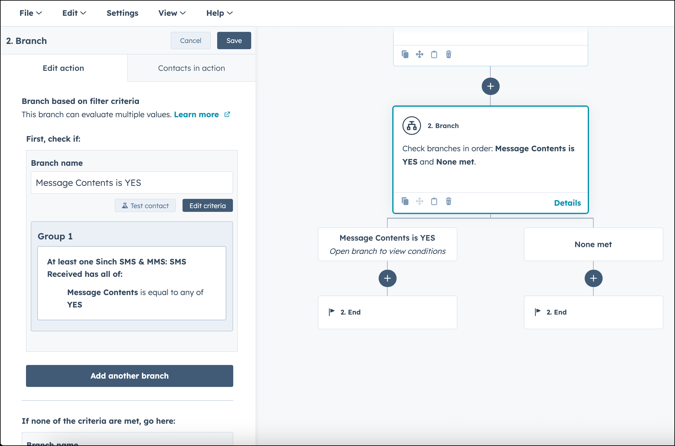HubSpot | Trigger actions and workflows using inbound WhatsApp replies – Sinch MessageMedia