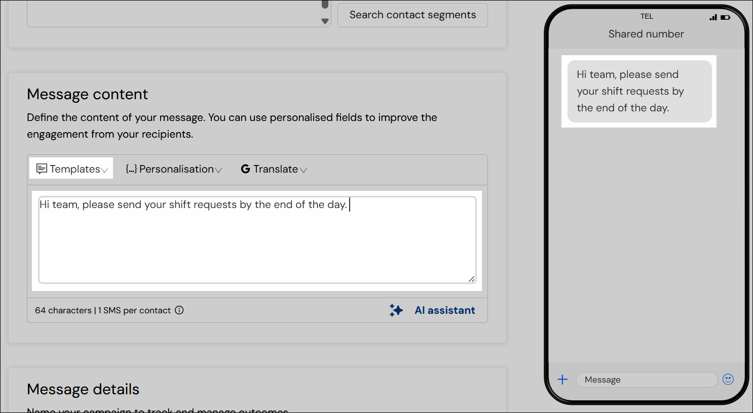 Basic message sending – Sinch MessageMedia
