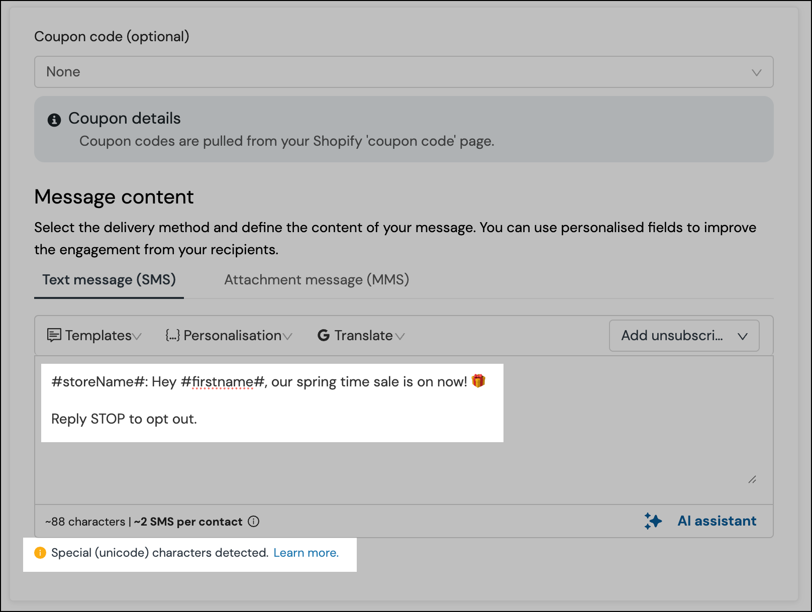 Shopify | Key information and considerations – Sinch MessageMedia