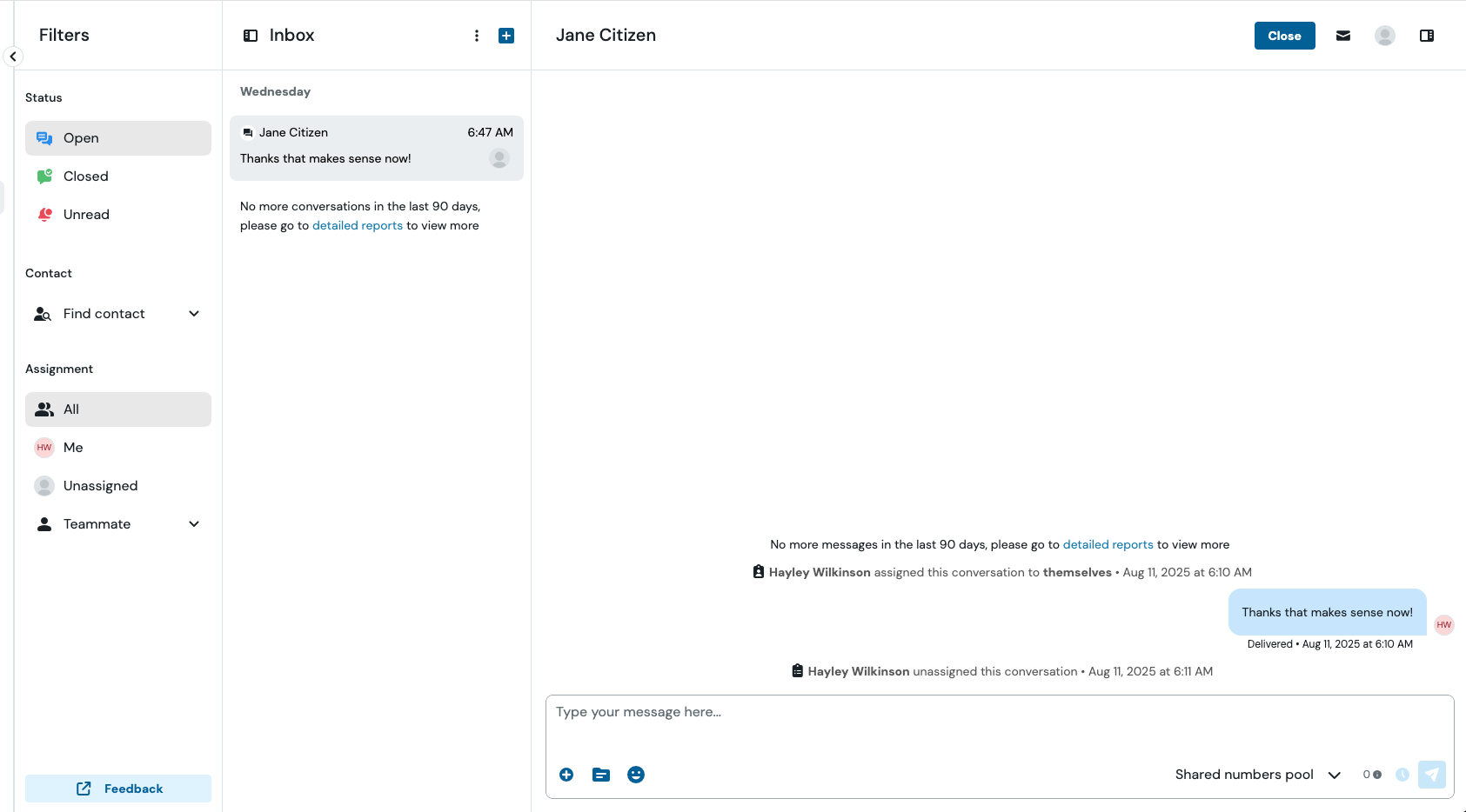 Inbox – Sinch MessageMedia