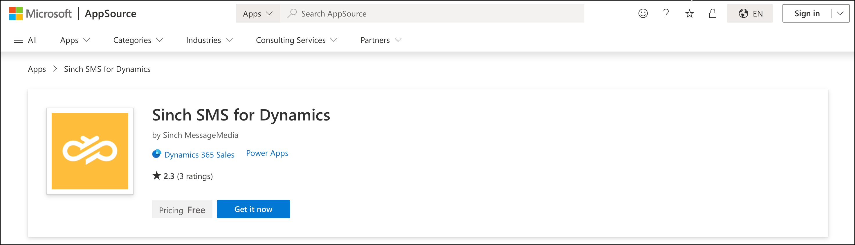 Dynamics | How to install the Sinch SMS for Dynamics app – Sinch ...