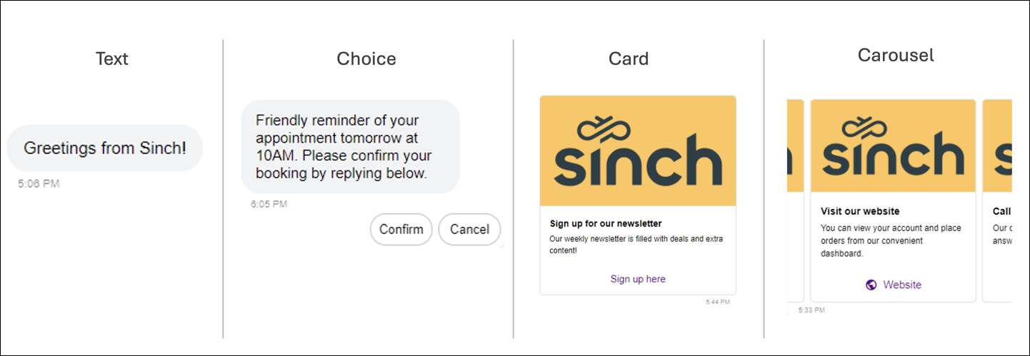 Sending RCS Messages via a Third-Party Integration – Sinch MessageMedia