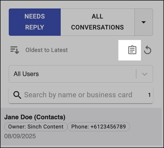 Zoho CRM | Bulk reassign conversations in the Sinch Inbox – Sinch MessageMedia