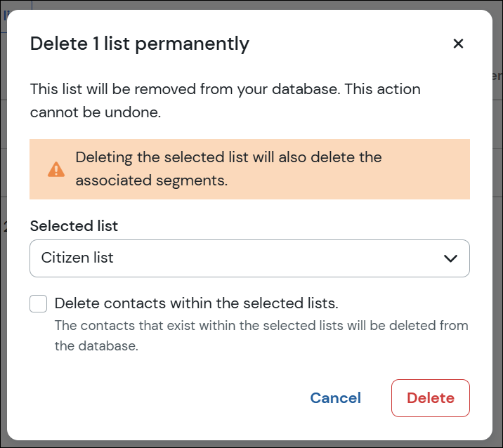 Managing contact lists – Sinch MessageMedia