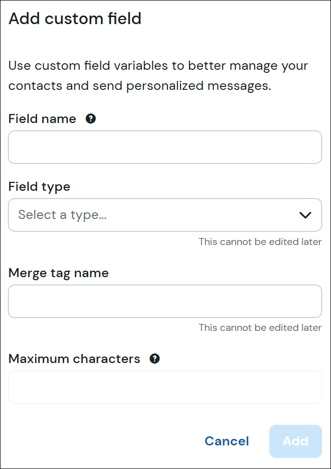 Using contact fields – Sinch MessageMedia
