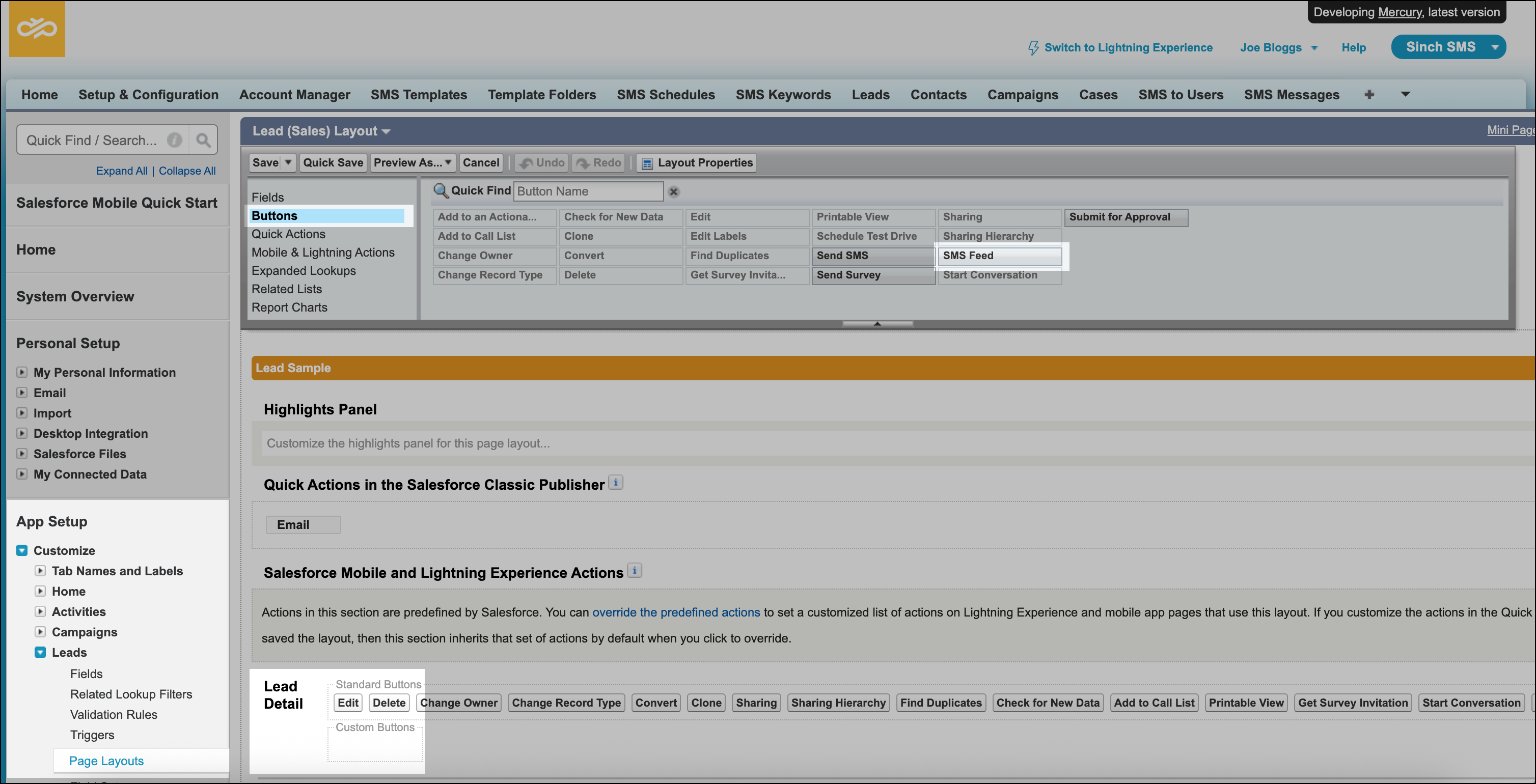 Salesforce | Setup | Configure the Message Feed – Sinch MessageMedia