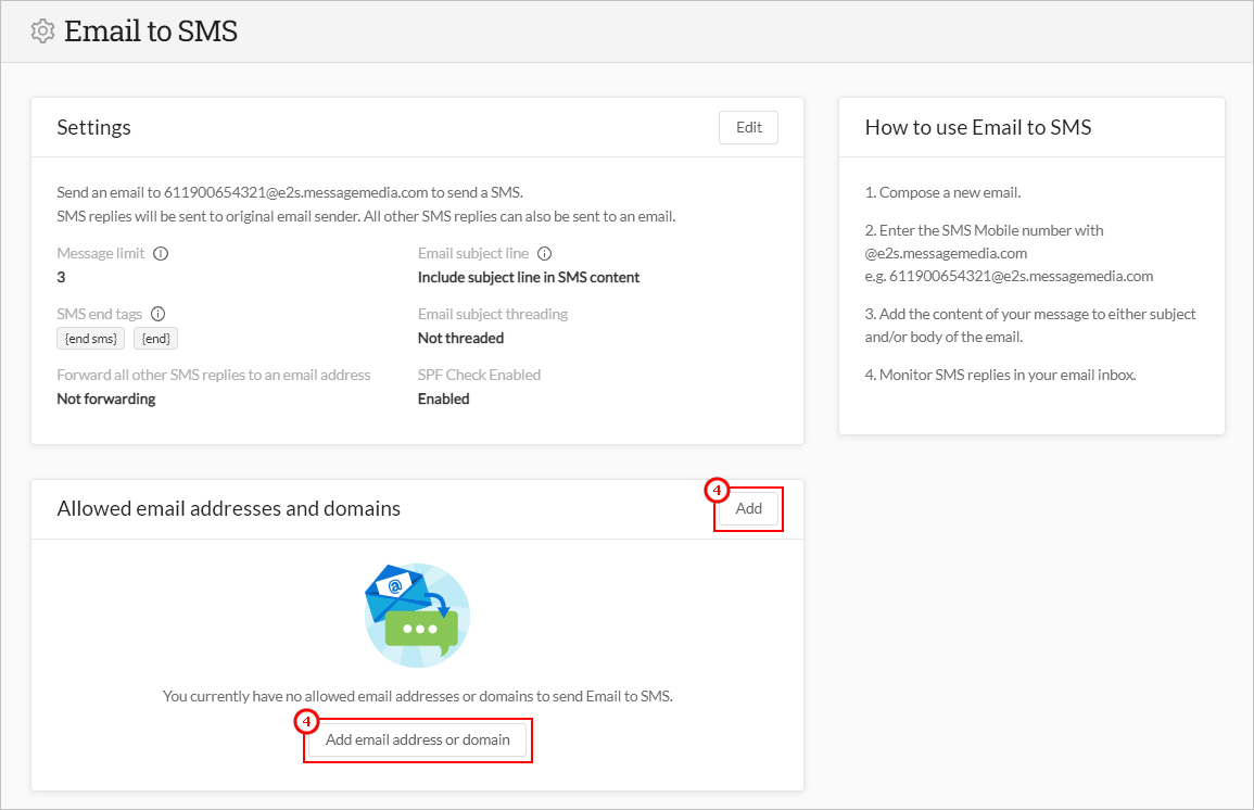 Email to SMS Registration – MessageMedia