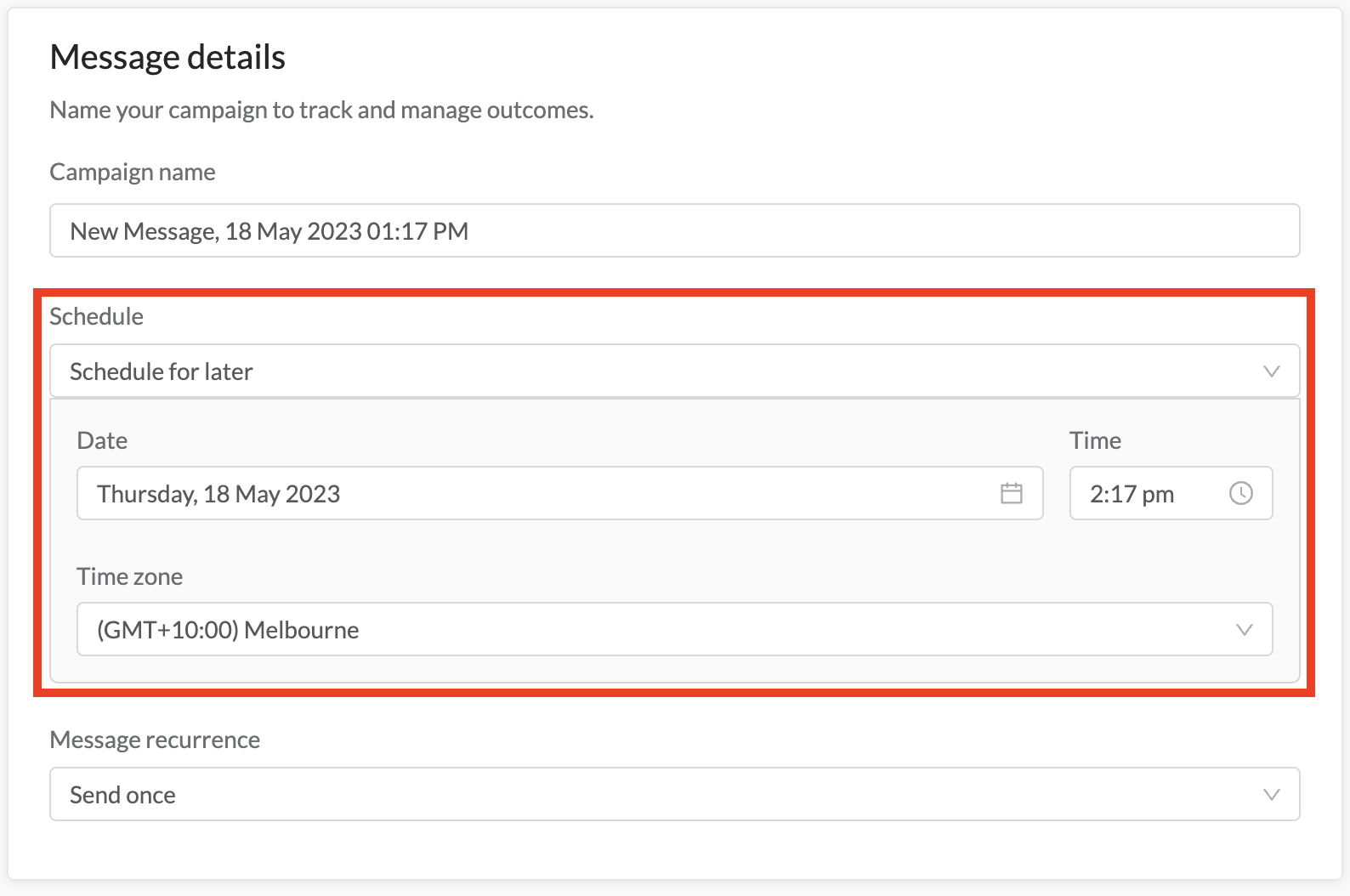 Scheduling Messages – MessageMedia