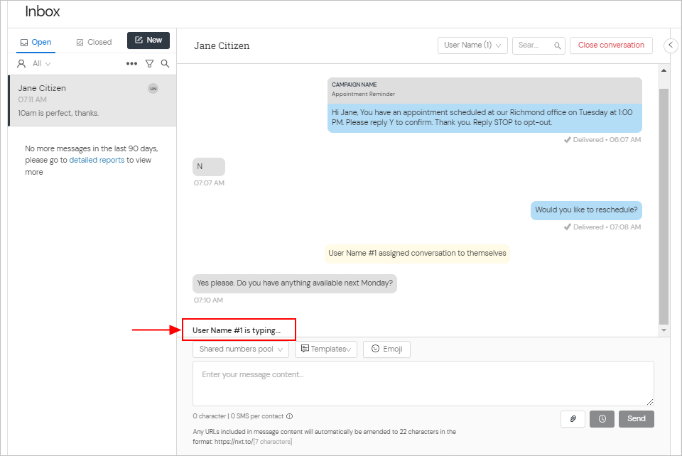 Assigning Conversations in the Inbox – Sinch MessageMedia