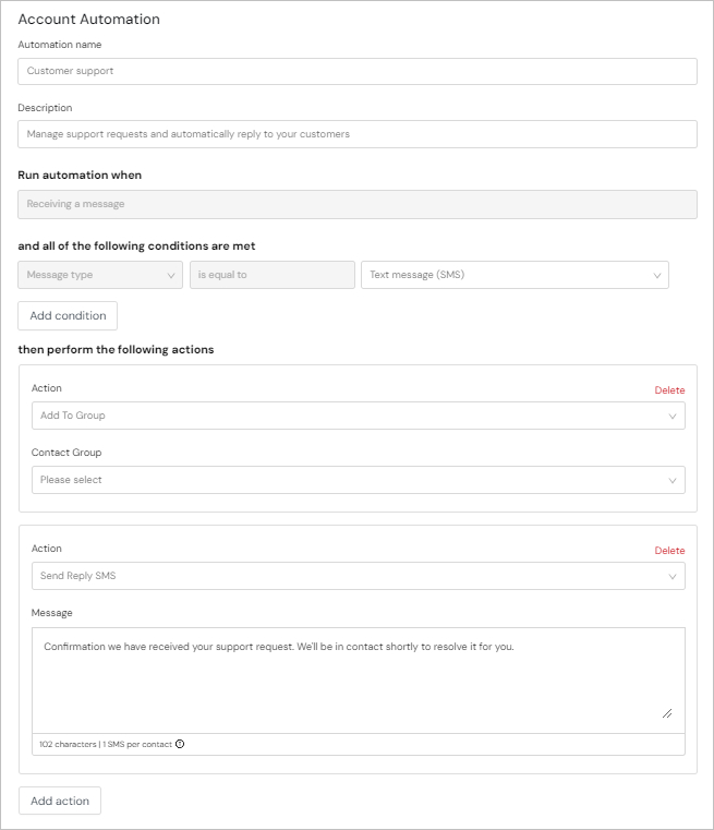 Automation Templates Overview – Sinch MessageMedia