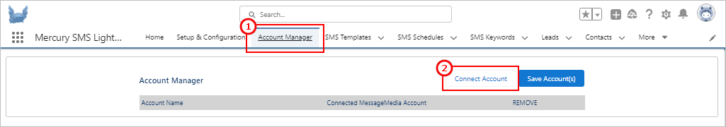 Sinch SMS for Salesforce | Setup | Configuring Multiple Accounts in the Account Manager – Sinch ...