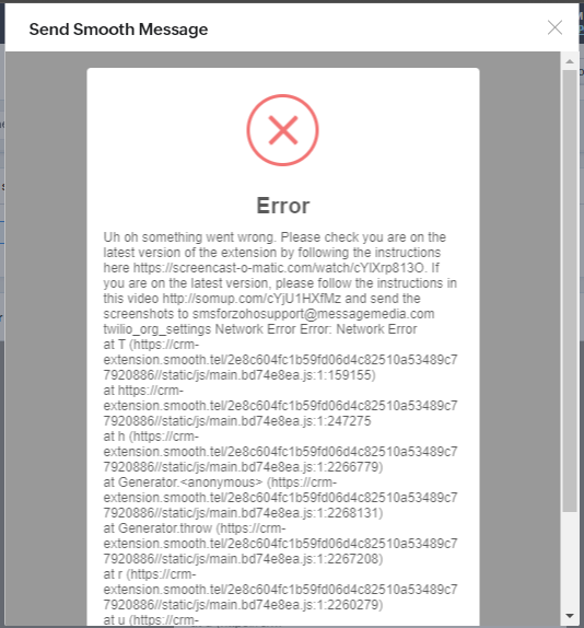 Zoho Crm Troubleshooting Error Messages Related To Ad Blockers And Or Browser Being Out Of